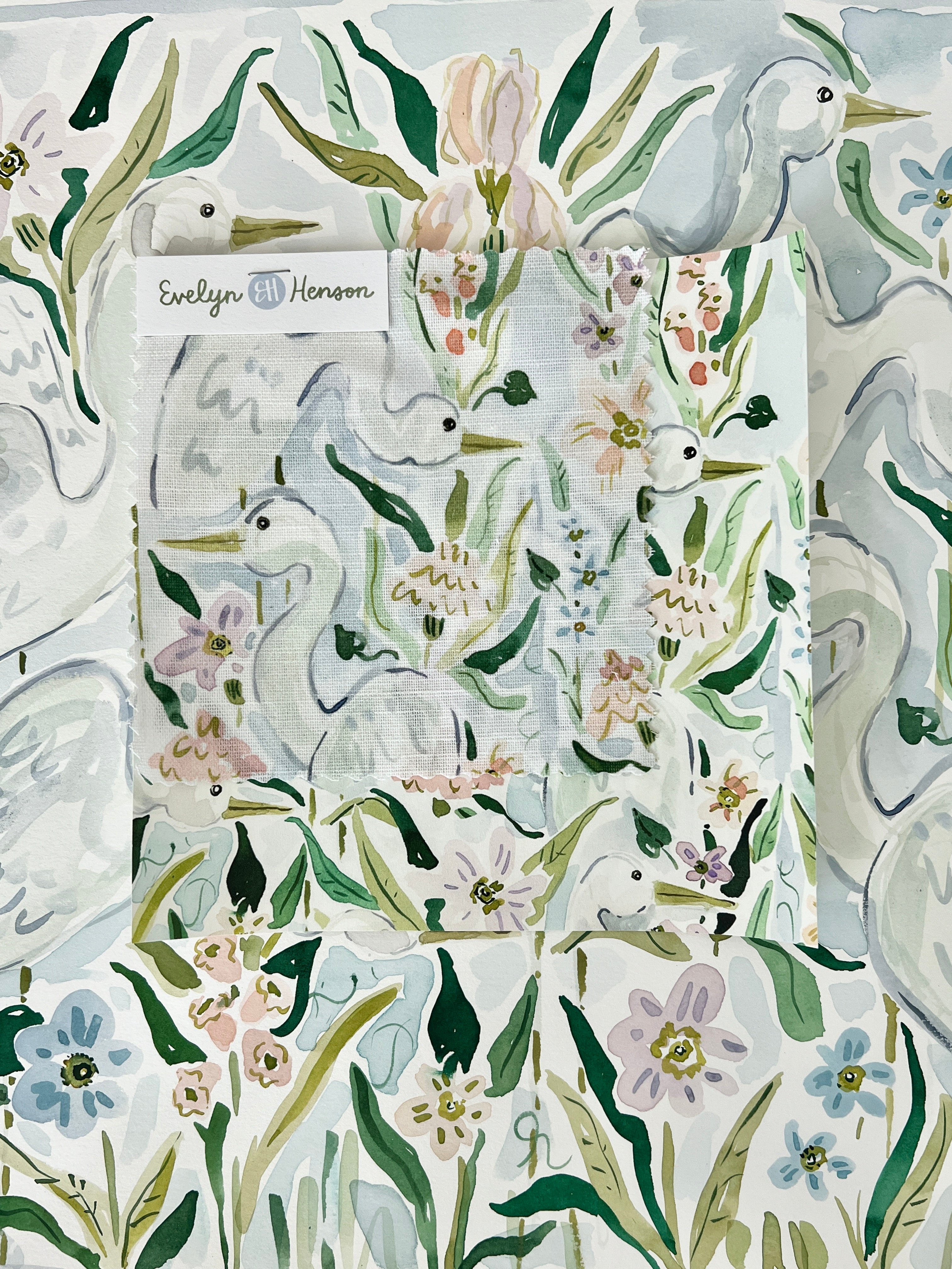 Heron Garden Wallpaper – Evelyn Henson