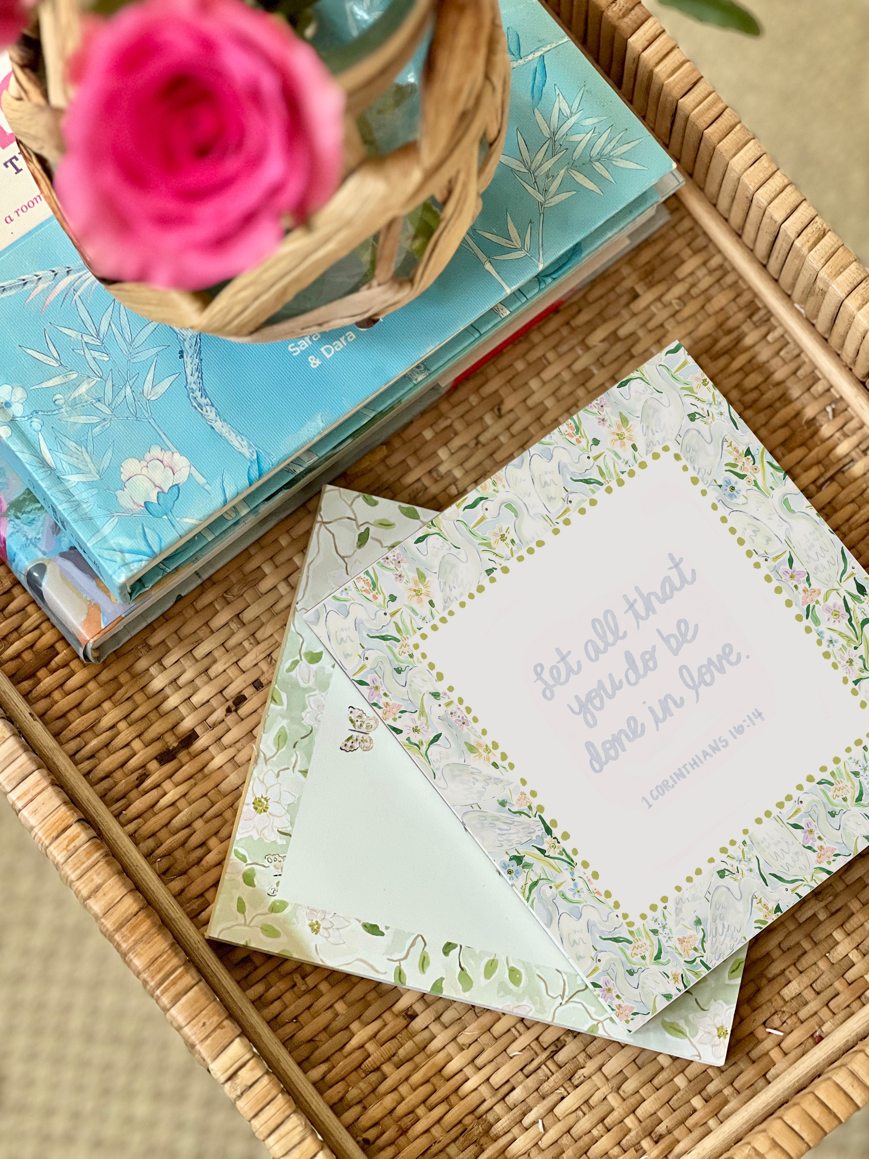 1 Corinthians 16:14 Watercolor Verse Card – Evelyn Henson