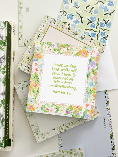 Proverbs 3:5 Watercolor Verse Card – Evelyn Henson