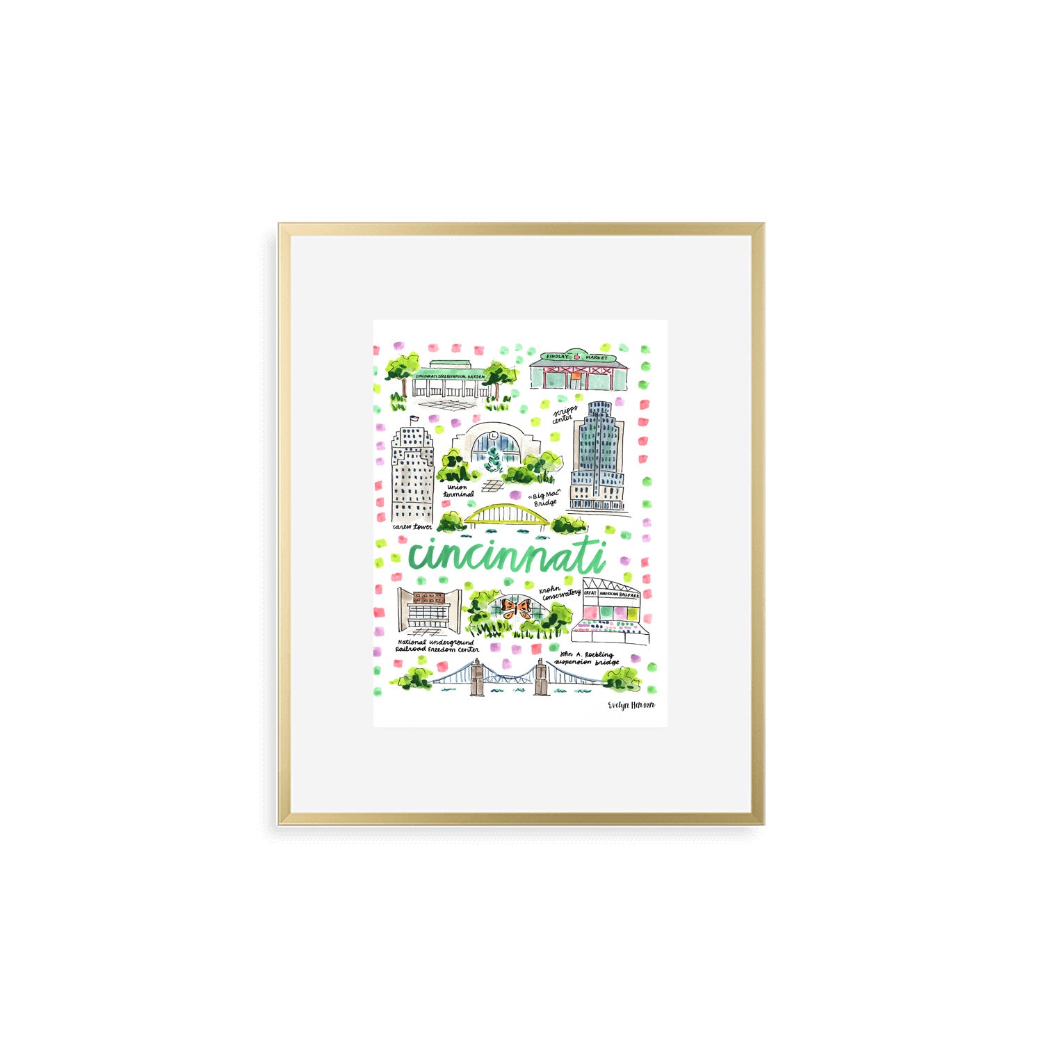 "Cincinnati, OH" Fine Art Print – Evelyn Henson