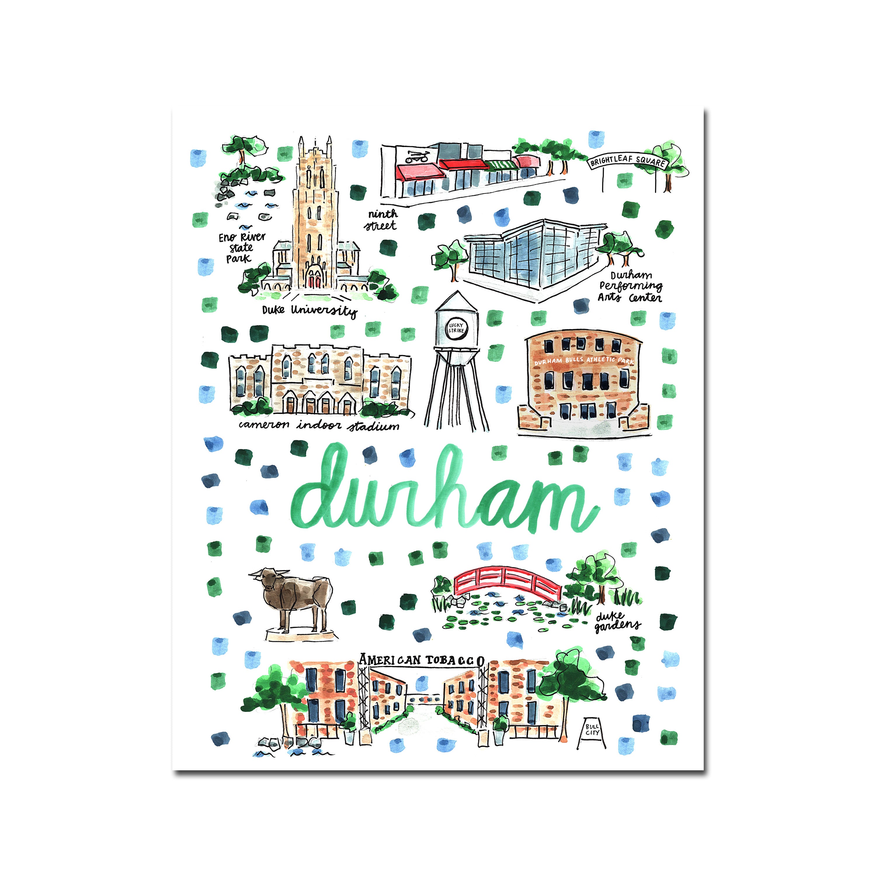 "Durham, NC" Fine Art Print – Evelyn Henson