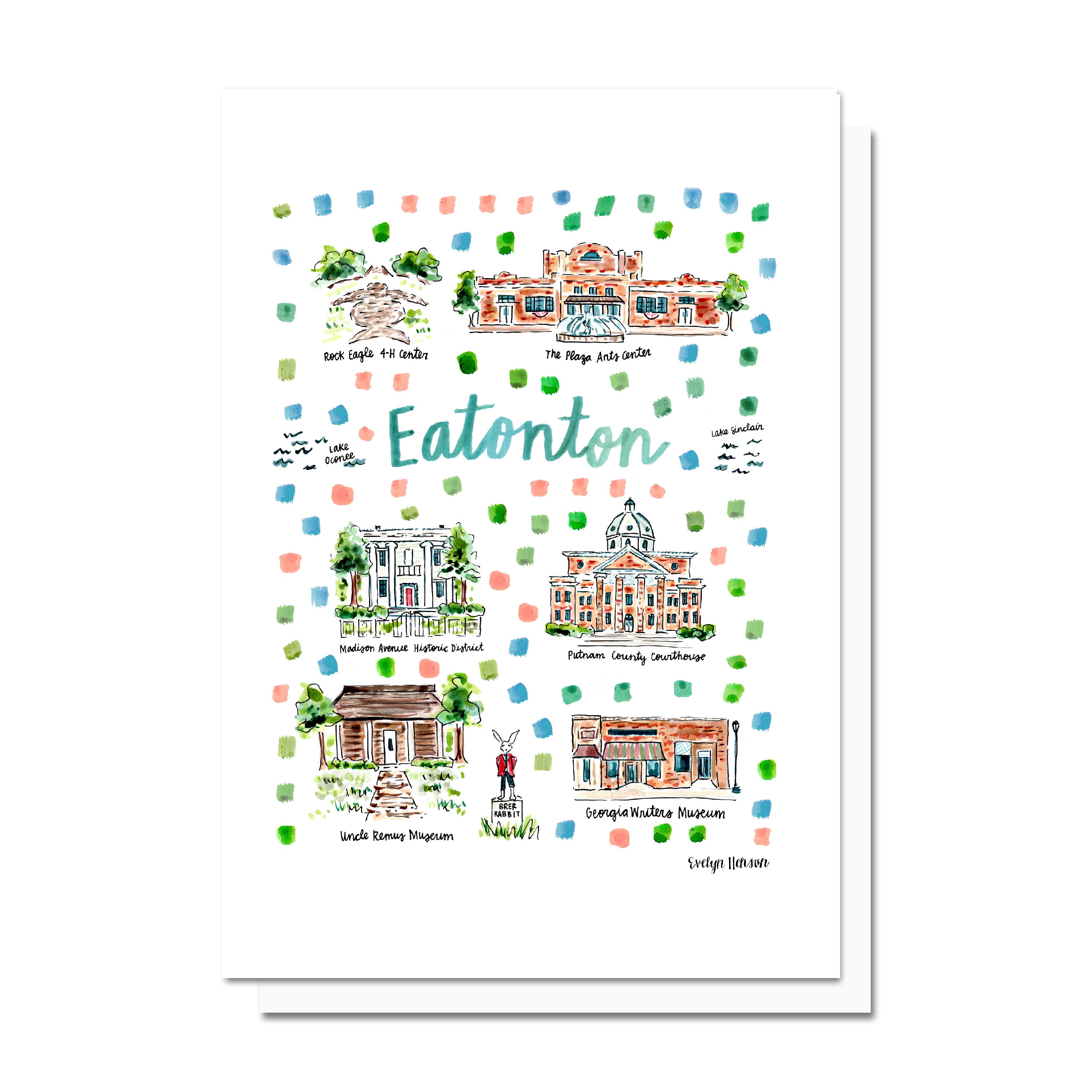 Eatonton, GA Map Card – Evelyn Henson