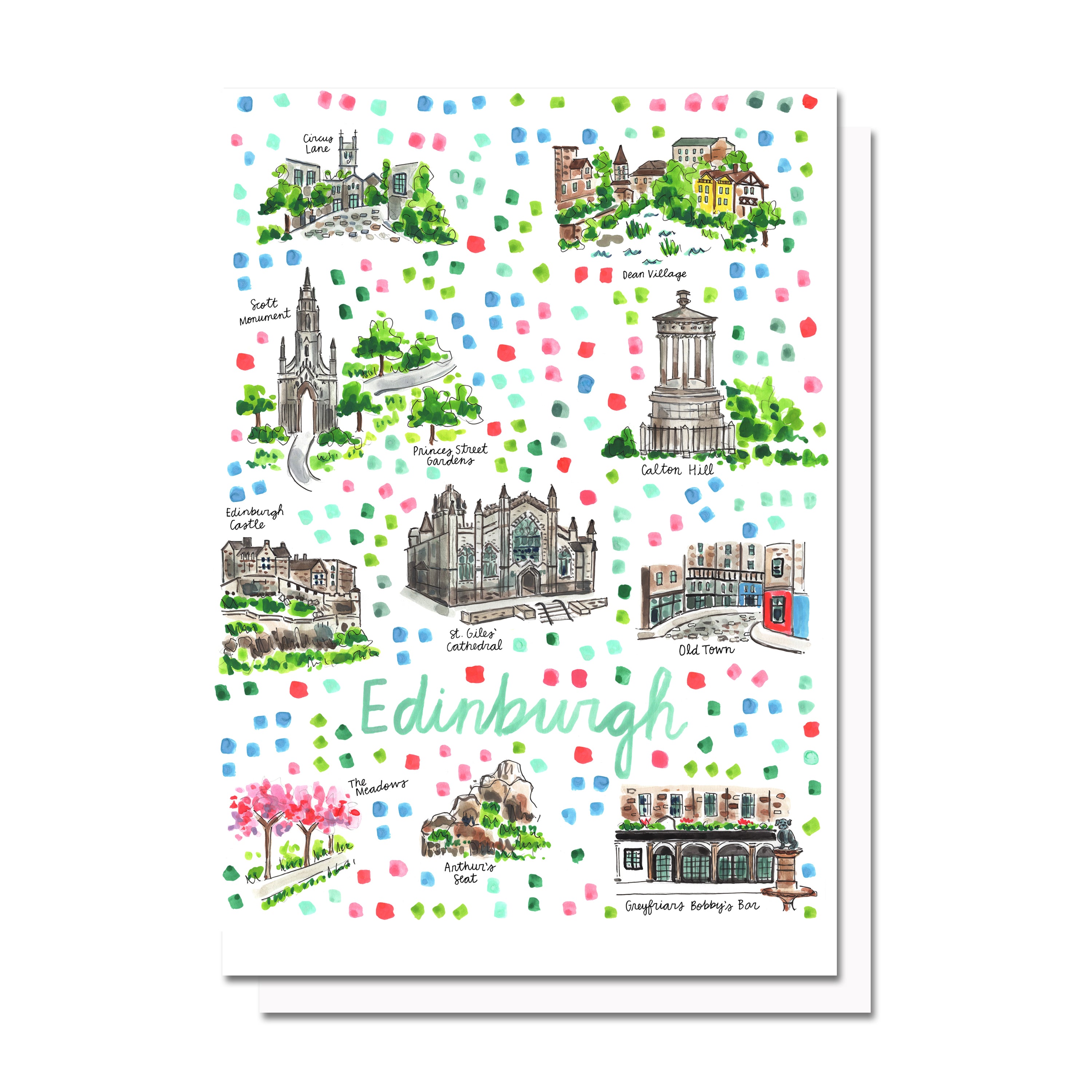 Edinburgh Map Card – Evelyn Henson