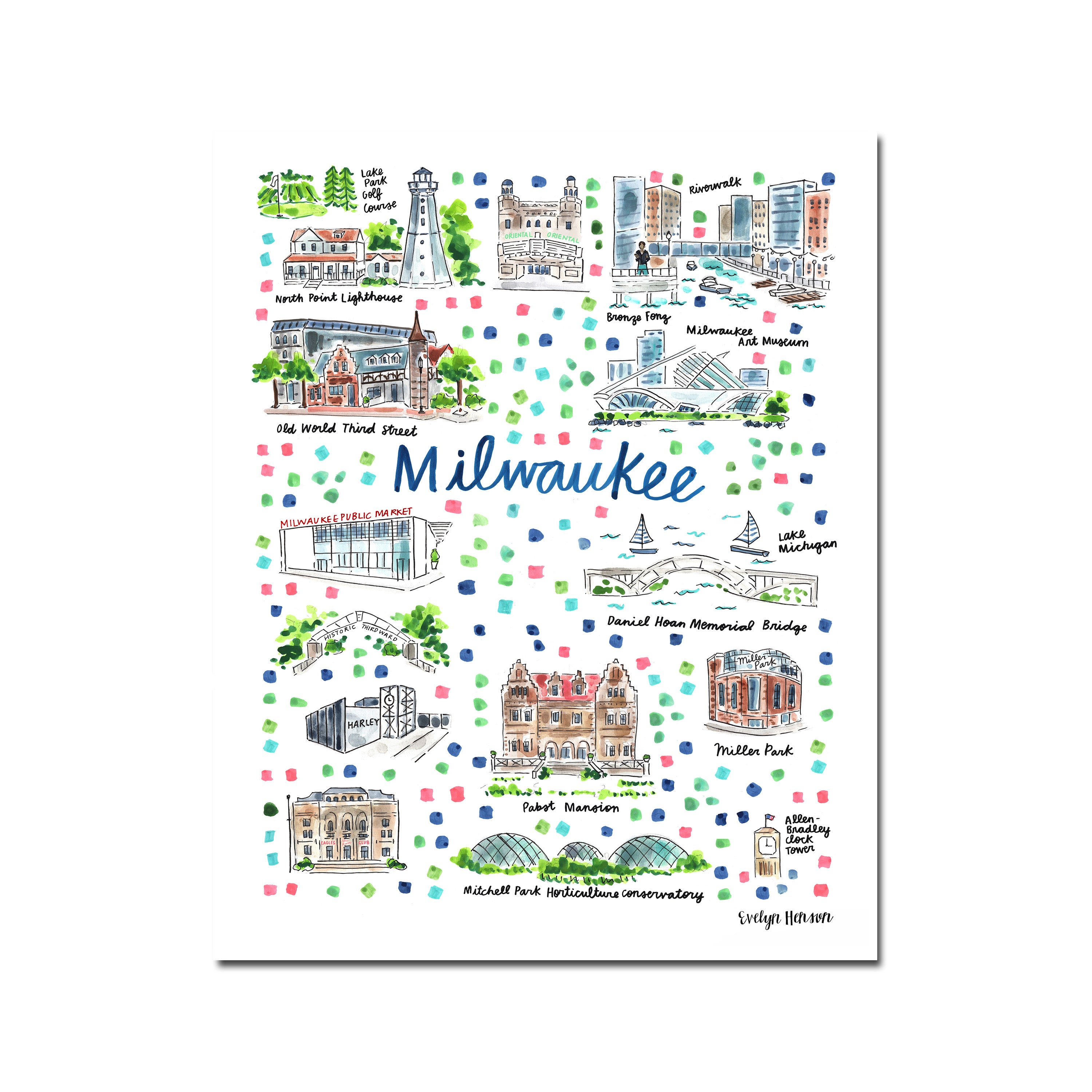 "Milwaukee, WI" Fine Art Print – Evelyn Henson