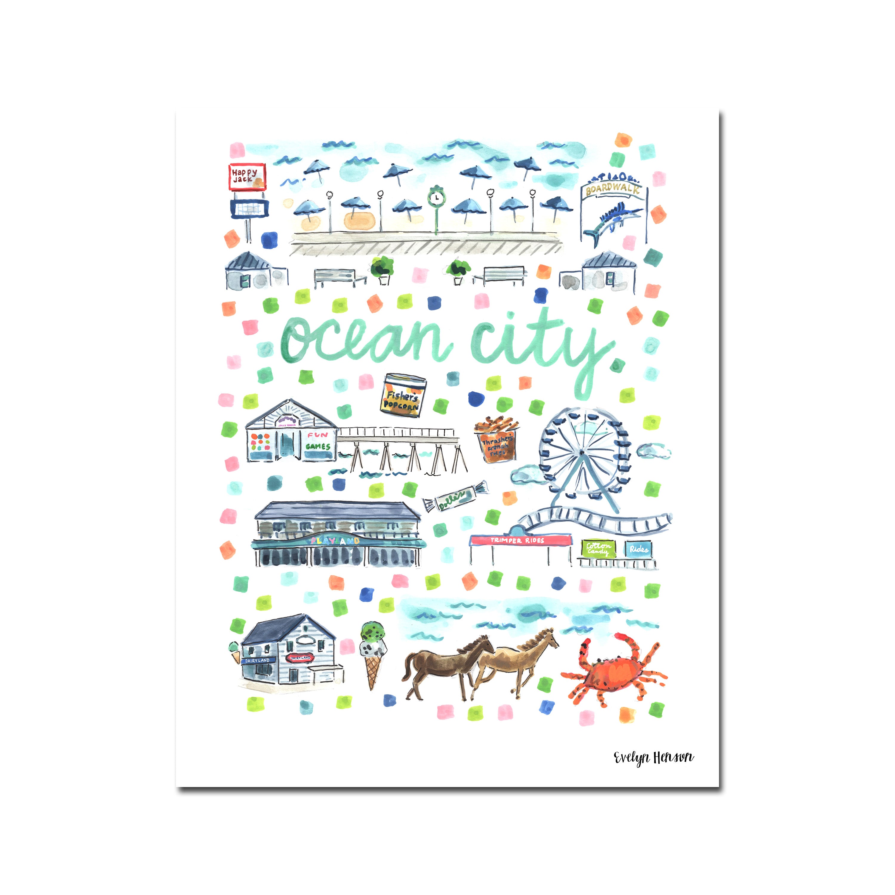 "Ocean, City, MD" Fine Art Print – Evelyn Henson