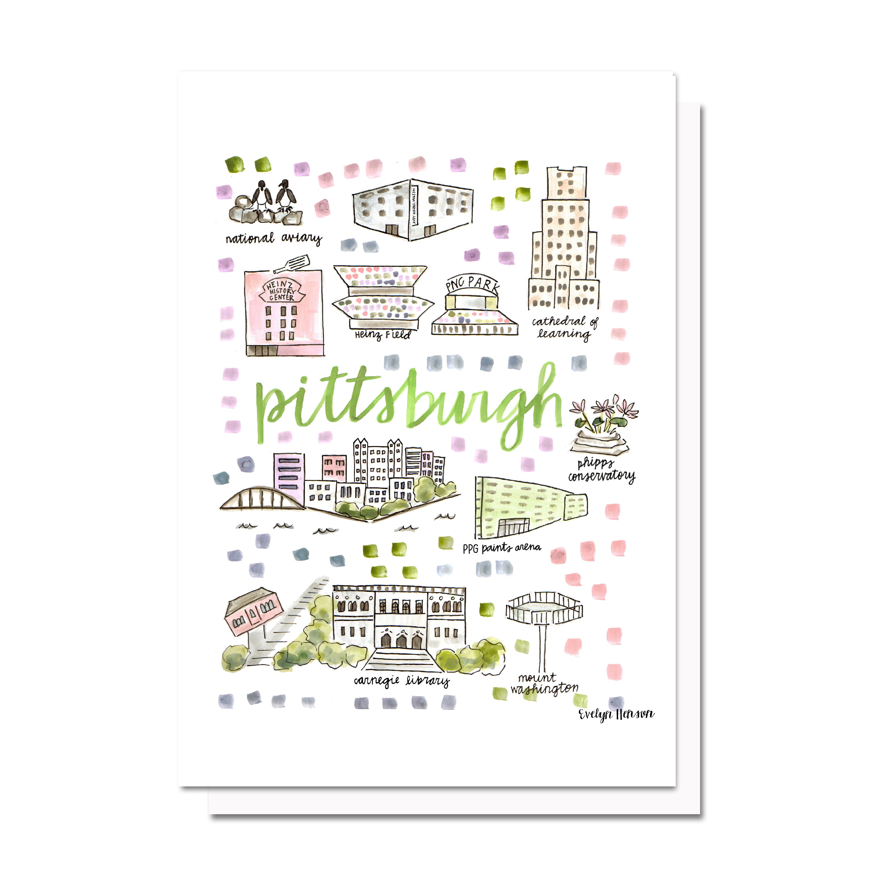 Pittsburgh, PA Map Card – Evelyn Henson