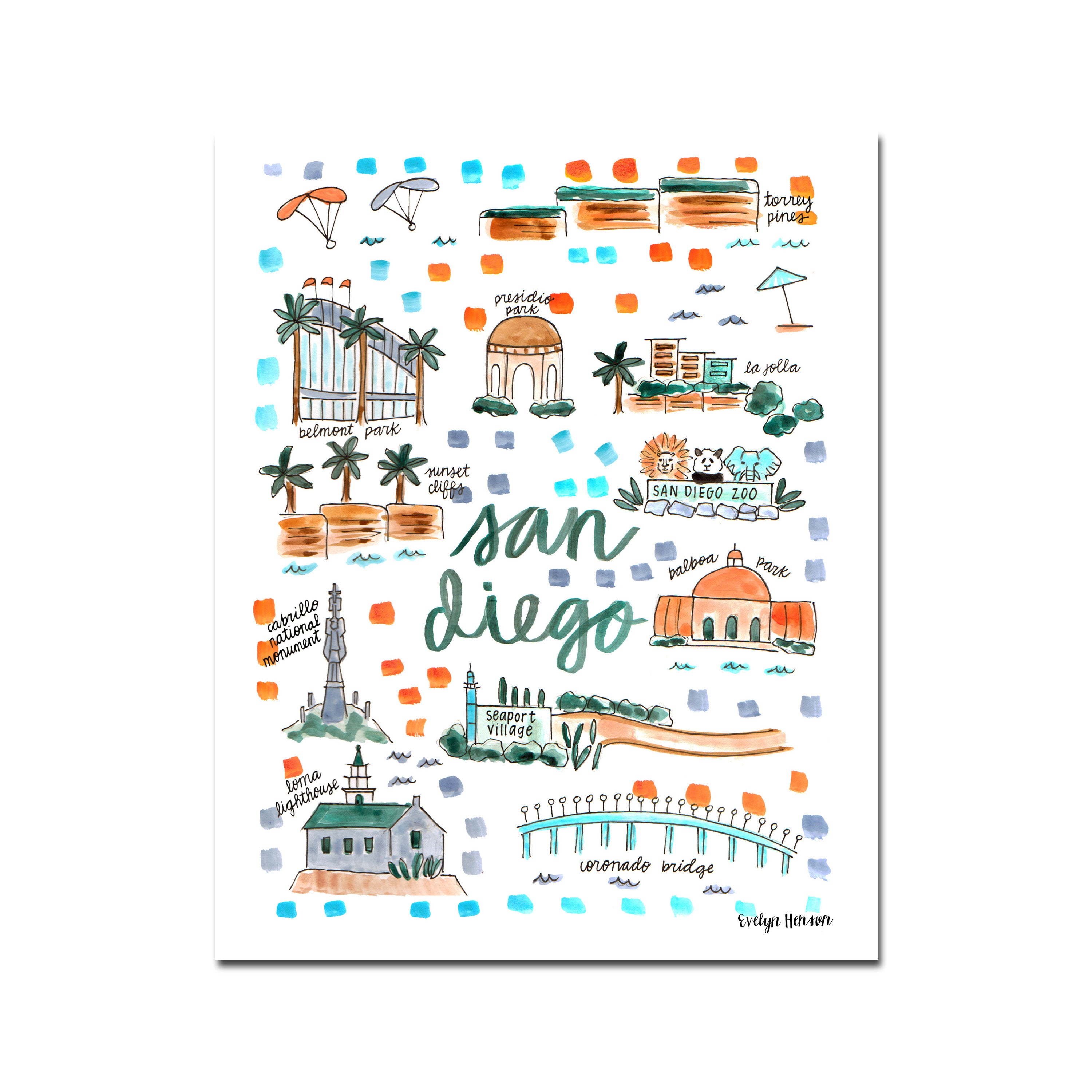 "San Diego, CA" Fine Art Print – Evelyn Henson