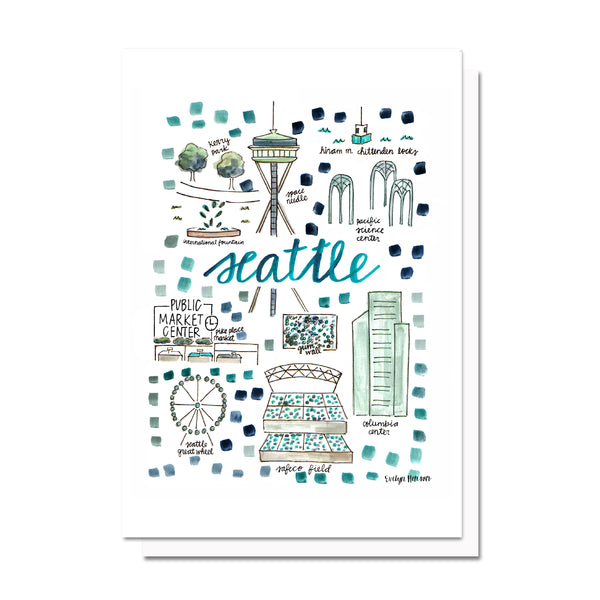 Seattle, WA Map Card – Evelyn Henson