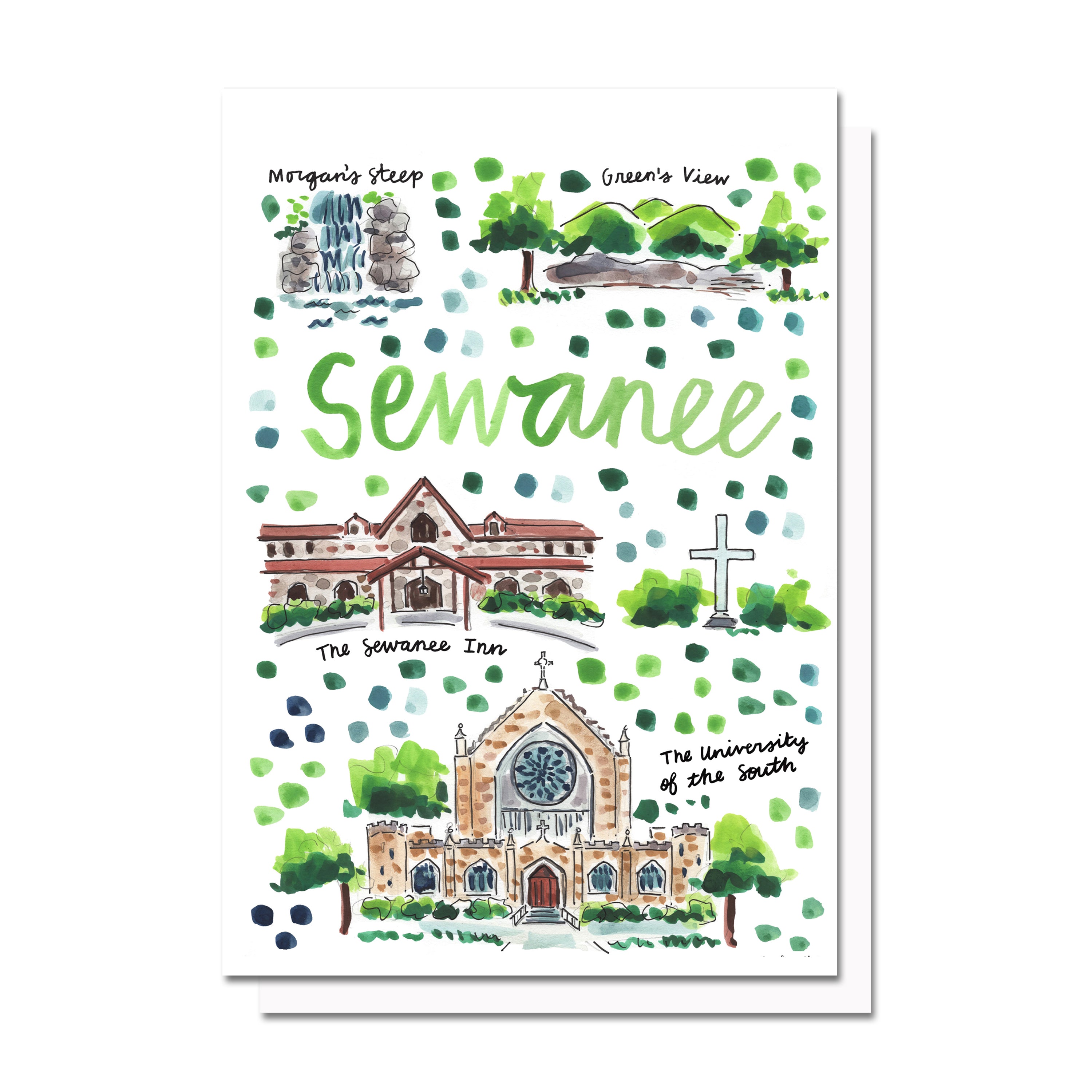 Sewanee, TN Map Card – Evelyn Henson