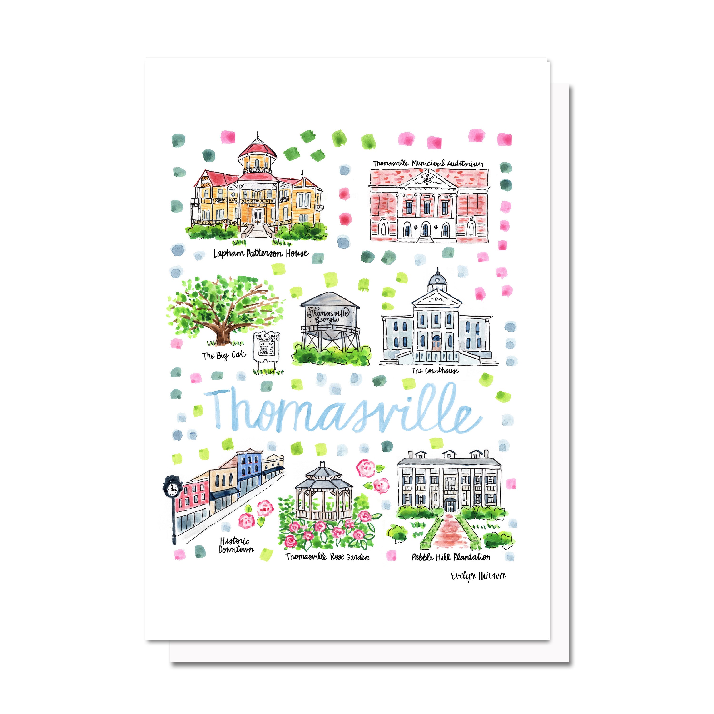 Thomasville, GA Map Card – Evelyn Henson