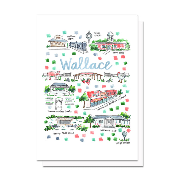 Wallace, NC Map Card – Evelyn Henson